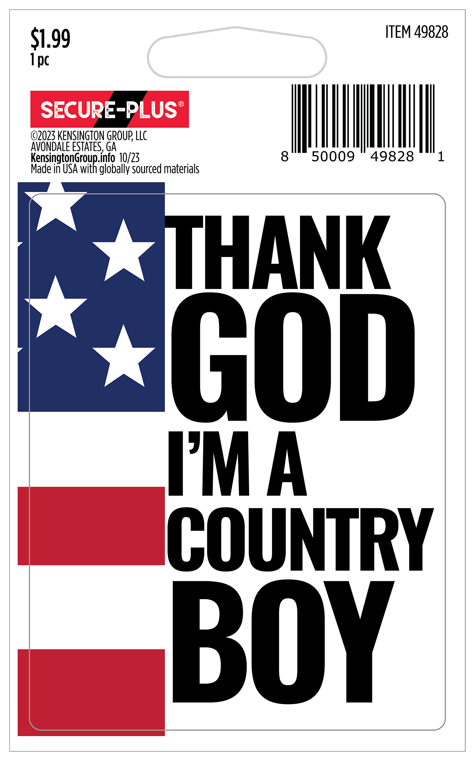 Secure-Plus Thank God I'm A Country Boy Sticker | Mack's Prairie Wings